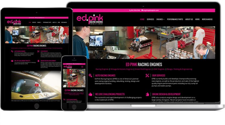 Ed Pink Racing Engines - Website - Stassines Cross Integrated Marketing